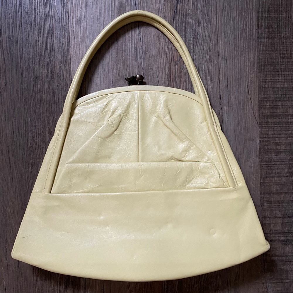 Vintage Wilson House Of Suede Pale Yellow Handbag Pur… - Gem